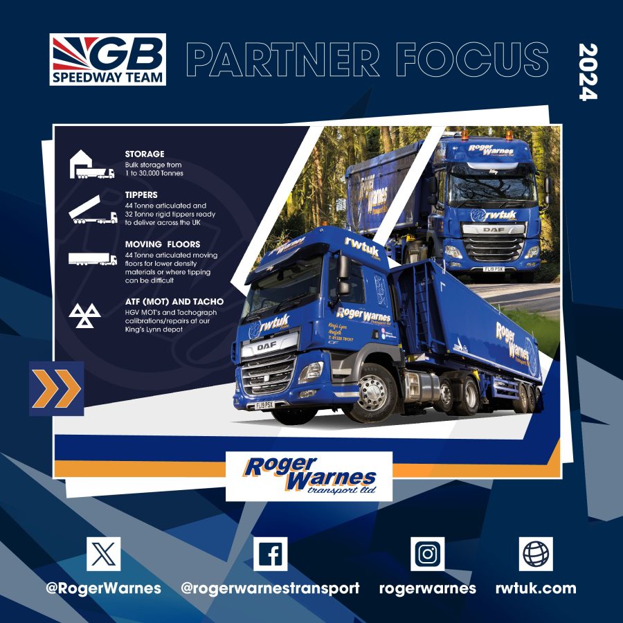 2024 Partner Focus - ROGER WARNES TRANSPORT | GB Speedway Team
