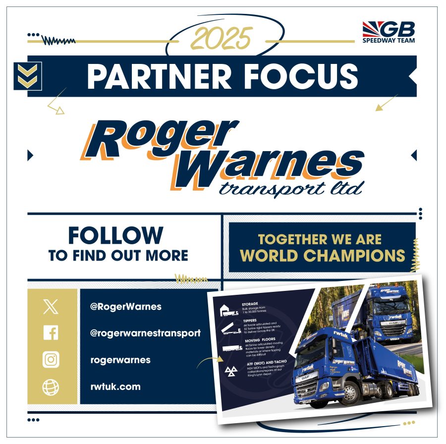 2025 PARTNER FOCUS - Roger Warnes Transport | GB Speedway Team
